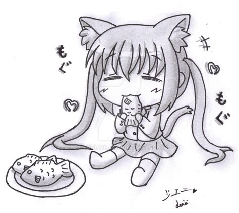 Chibi Neko Girl By Lucia24 On Deviantart