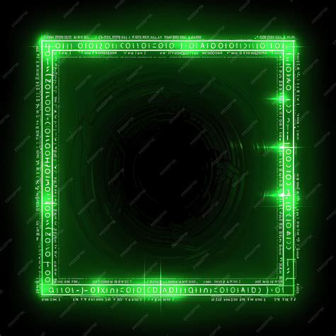Premium Photo Frame Of Binary Code Light Neon Frame With Binary Digits And Matrix C Y2k