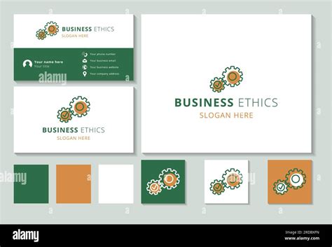 Business Ethics Logo Design With Editable Slogan Branding Book And