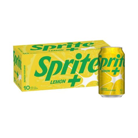 Buy Sprite Lemon Plus Soft Drink Cans 10x375ml 10 Pack Coles