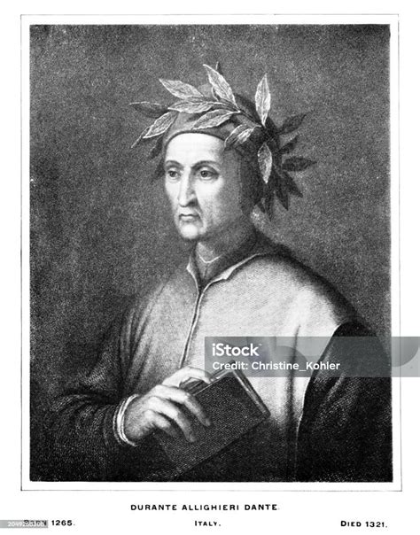 Dante Alighieri Portrait Italian Italian Poet 1314th Century Literature