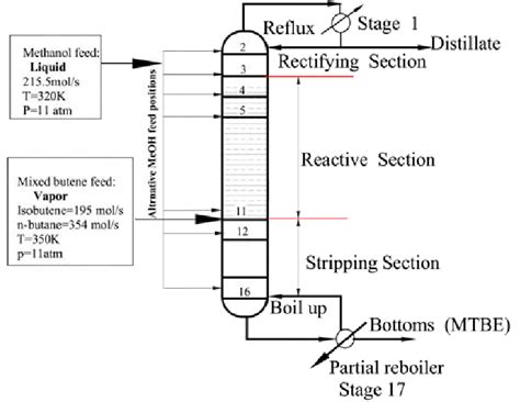 Configuration Of The Mtbe Synthesis Column Download Scientific Diagram