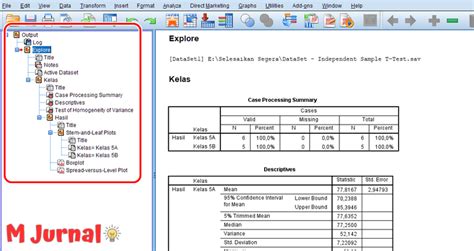 Uji Homogenitas Spss Cek Outlier Untuk Independent T Test M Jurnal