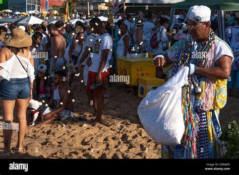 Ba Salvador Feast Of Iemanj Faithful During The