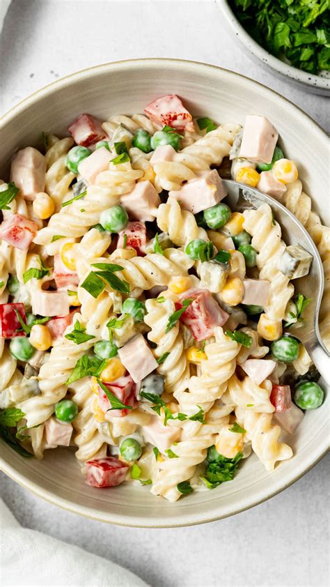 German Pasta Salad Nudelsalat Bites Of Beri