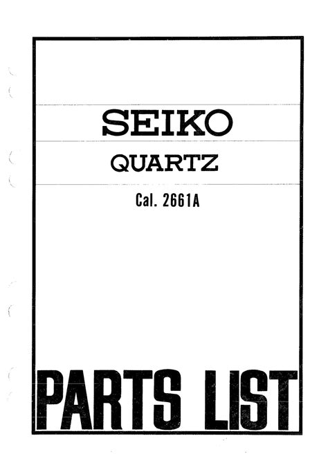 Seiko Caliber 2661 Watch Movement Guide