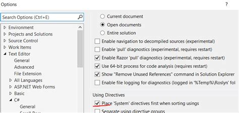 Visual Studio 2012 How To Tell ReSharper To Sort Usings With System