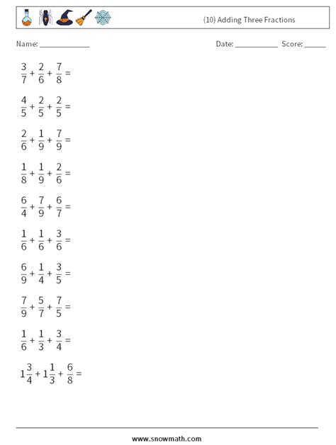 Fractions Worksheets Math Worksheets Math Drills