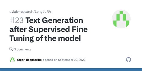 Text Generation After Supervised Fine Tuning Of The Model · Issue 23