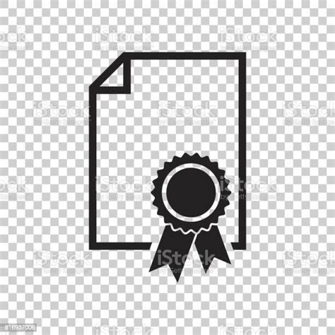 인증서 아이콘입니다 디플로마 기호입니다 격리 된 배경에 평면 벡터 일러스트입니다 인증 아이콘에 대한 스톡 벡터 아트 및 기타 이미지 인증 아이콘 공란 그래픽 사용자