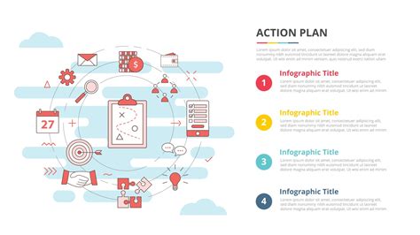 Business Action Plan Concept For Infographic Template Banner With Four