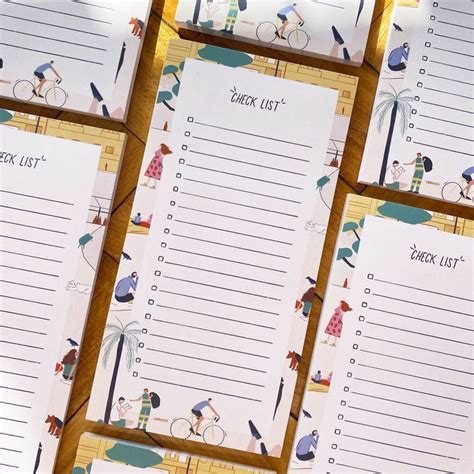 Check List Block Checklist Supplies Notebook