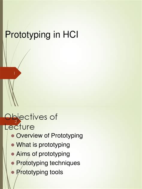 Lecture 4 A Hci Prototyping Pdf Software Prototyping Prototype