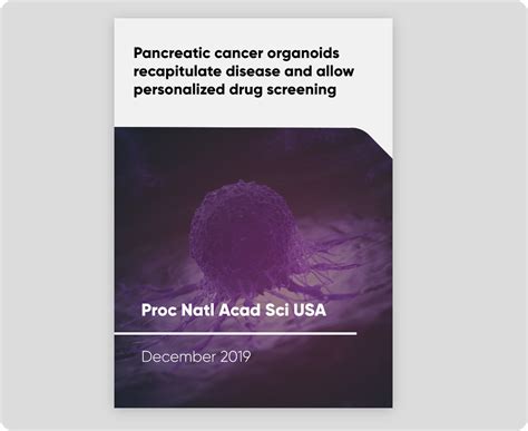 Pancreatic Cancer Organoids Recapitulate Disease And Allow Personalized