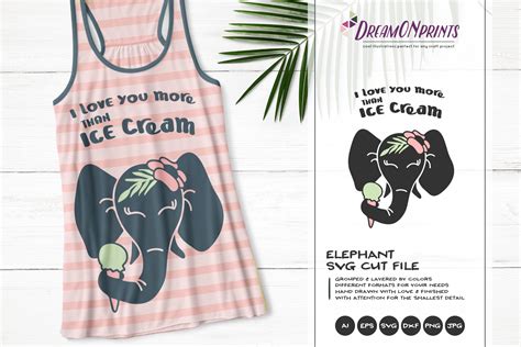I Love You More Than Ice Cream Svg Illustrations ~ Creative Market