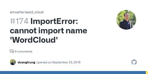ImportError Cannot Import Name WordCloud Issue 174 Amueller