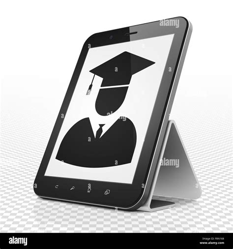 Science Concept Tablet Computer With Student On Display Stock Photo Alamy