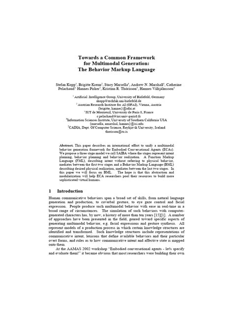 Towards A Common Framework For Multimodal Generati Pdf