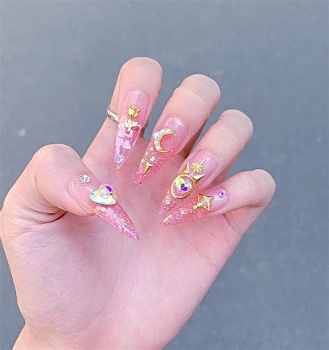 Handmade Sailor Moon Press On Nails Sailor Moon Nails Japanese Nails