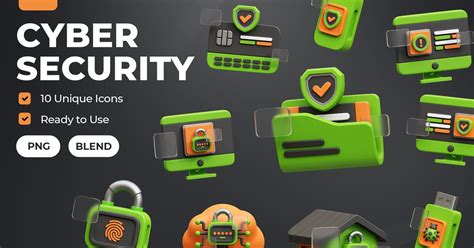 Cyber Security 3d Illustration Objects Ft Technology And Cyber Envato