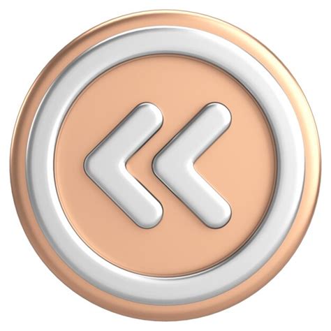 Premium Photo Previous Button Back Button 3d Illustration
