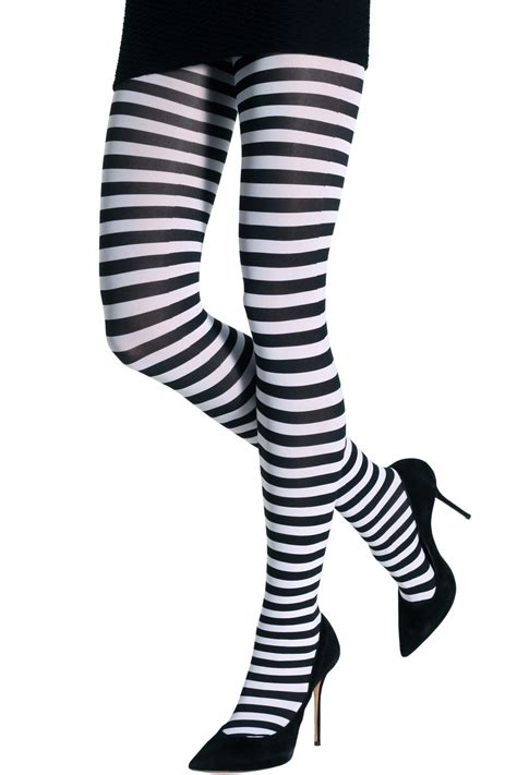 Two Toned Horizontal Stripes Tights Timeless Styles Women Emilio