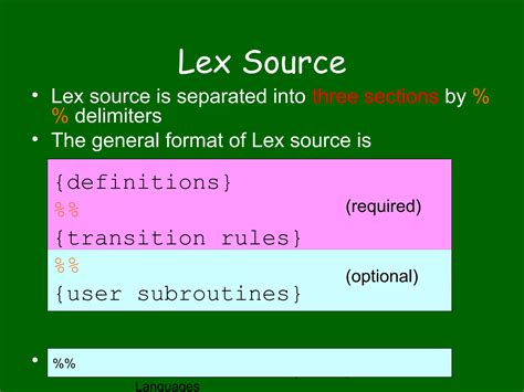 lex and yacc ppt ppt programming languages computing