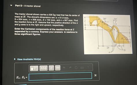 Solved By An Expert Part D ﻿a Tractor Shovelthe Tractor Shovel Shown