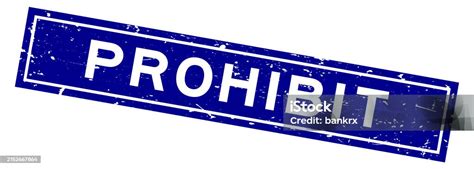 グランジブルー禁止単語正方形のゴム製シールスタンプ白い背景 アクセシビリティのベクターアート素材や画像を多数ご用意 アクセシビリティ