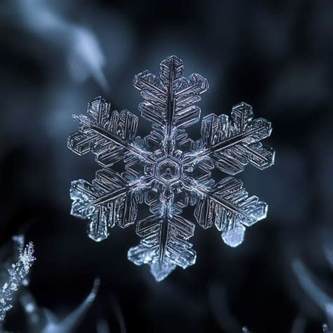 Free Exquisite Snowflake Macro Photo Snowflake Winter Macro