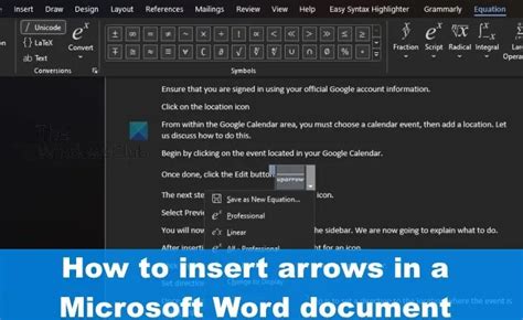 How To Insert An Arrow Symbol In Word Document Word Symbols Words Arrow Symbol