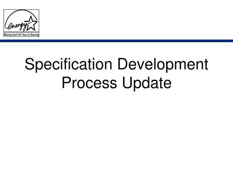 Ppt Specification Development Process Update Powerpoint Presentation Id 5297416