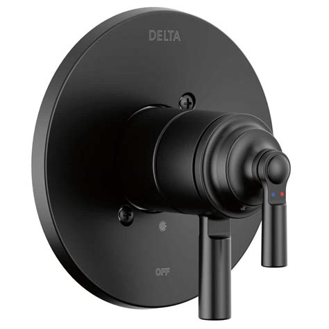 Delta Saylor 1 Handle Wall Mount Valve Trim Kit In Matte Black Valve