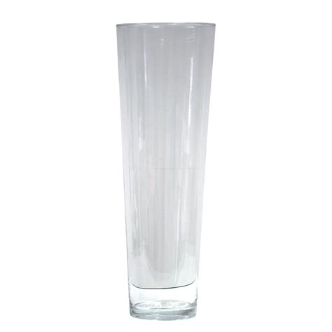 Tall Clear Glass Lily Vase