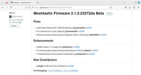 click on the title of the release in this case meshtastic firmware 2 1