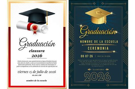 Plantillas Invitaciones Graduacion Clausura Psd VISION GRAPHIC