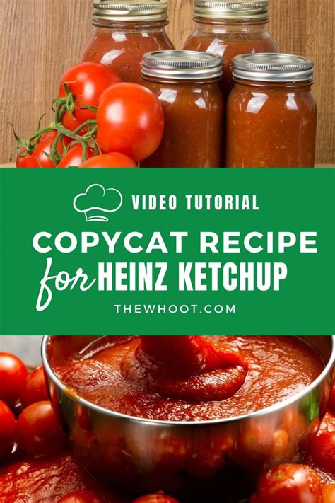 Copycat Recipe For Heinz Ketchup Video The Whoot Homemade Ketchup