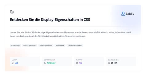Entdecken Sie Die Display Eigenschaften In Css Labex