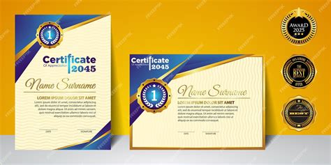Premium Vector Modern Design Certificate Layout Concept Simple