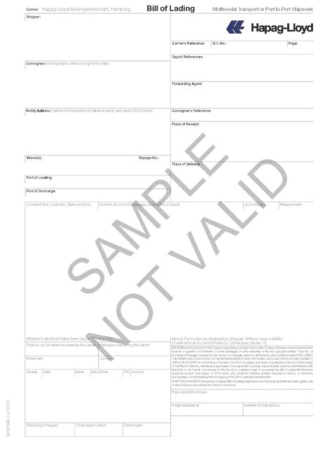 House Bill Of Lading Meaning Format And More