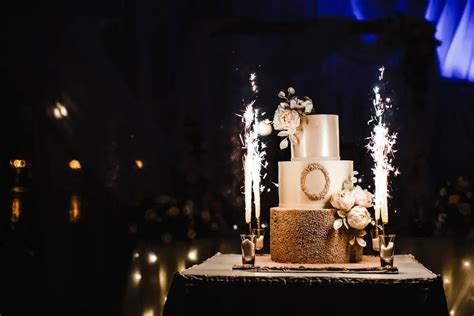 Firework Themed Wedding Cakes