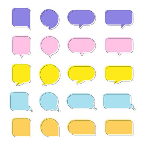 유토이미지 심플 말풍선 벡터 일러스트레이션 세트