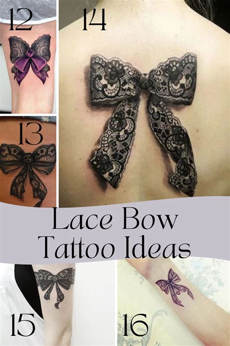Lace Bow Tattoo Designs
