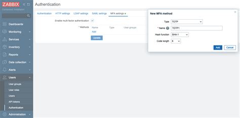 Zabbix Mfa Support Zabbix 7 Monitoring