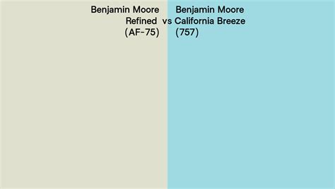 Benjamin Moore Refined Vs California Breeze Side By Side Comparison