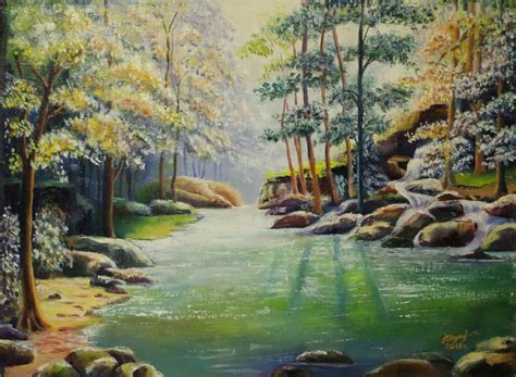 Картина «Горная река Холст Масло 2016 г