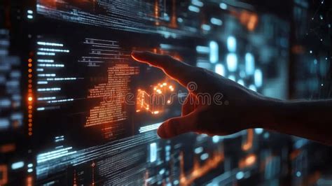 An Innovative And Futuristic Digital Interface Featuring Touch