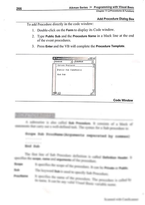 Solution Chapter 11 Procedures And Functions Akiman Series Programming With Visual Basic