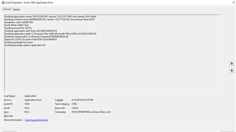Outlook和word经常闪退重启，具体报错如下，请问怎么处理。 Microsoft Community